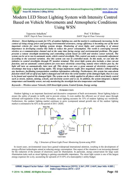 Smart street lighting system | PPTX