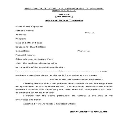 TRUST BOARD APPLICATION | PDF