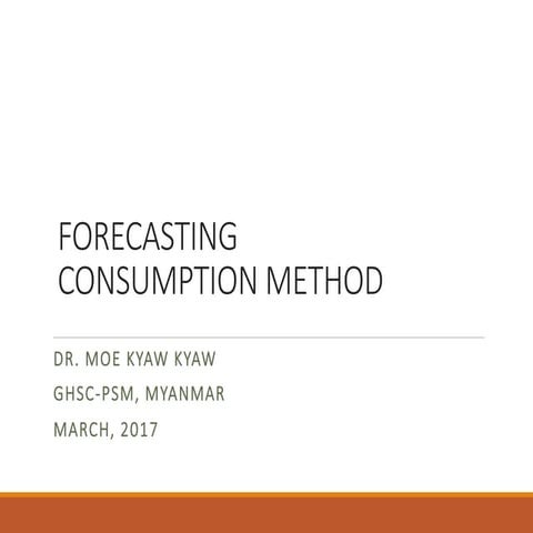 02. forecasting consumption method | PPTX