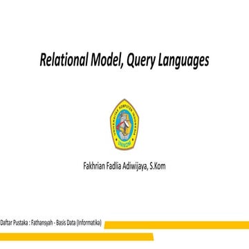 02. relational model dan query languages | PDF