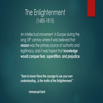The enlightenment power point | PPT