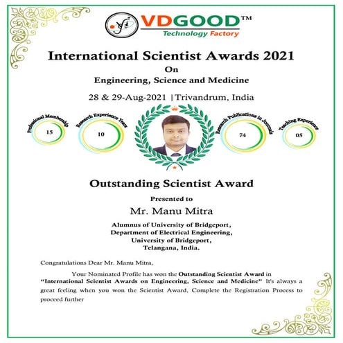 02. vdgood outstanding scientist award (Trivandrum) | PDF