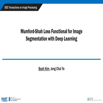 Mumford-Shah Loss Functional for Image Segmentation With Deep Learning | PDF