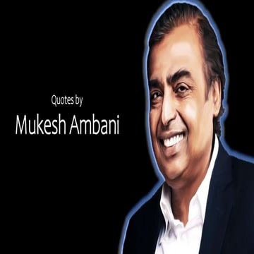 Time out the critics and cynics. Mukesh Ambani quotes | PPTX