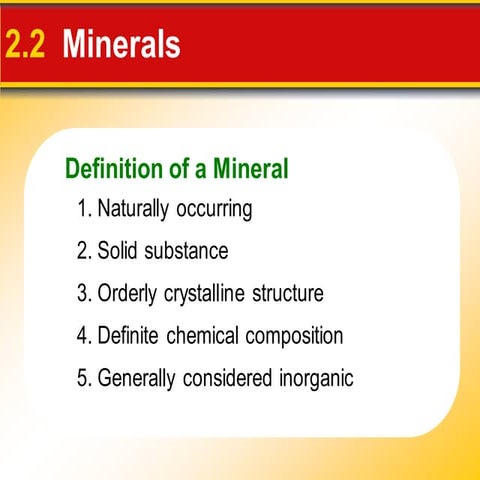 Minerals | PPT