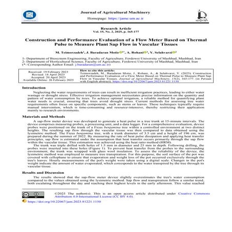 Construction and Performance Evaluation of a Flow Meter Based on ...