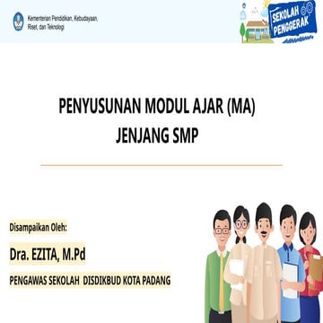 penyusunan modul ajar untuk tingkat SMP untuk kurikulum merdeka | PPTX