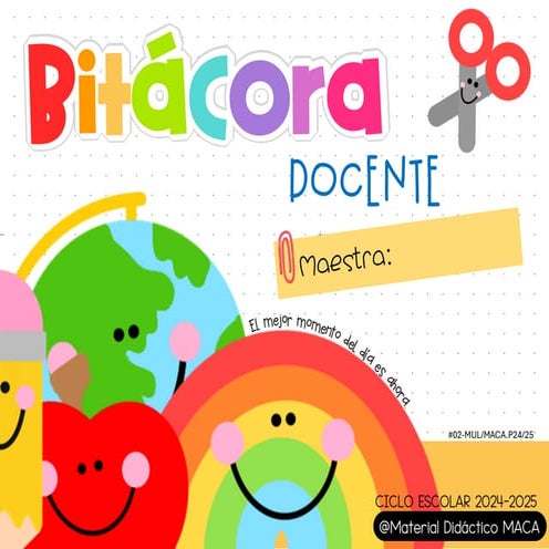 bitacora docente, apoyo para docentes 2024 | PDF