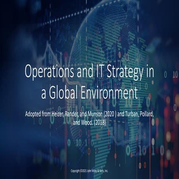 Operations Strategy in a Global Environment | PDF