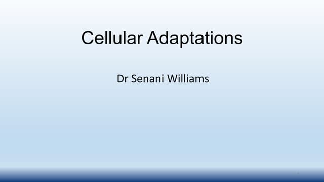 Cellular adaptations | PPTX