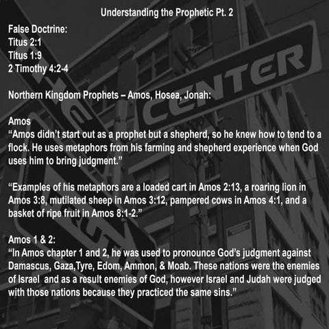 Minor Prophets: Hosea & Amos | PPTX