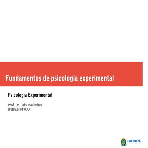 Fundamentos de psicologia experimental | ODP