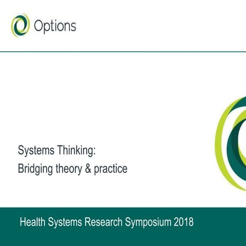 Systems Thinking: Bridging theory & practice | PPTX