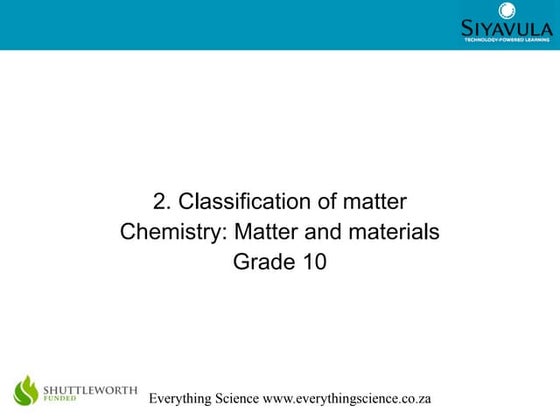 Matter Notes | PPT