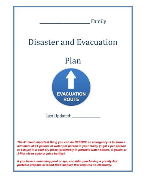 Family Communication Plan via FEMA and Ready | PDF