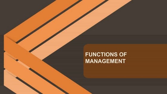 Functions of management | PDF