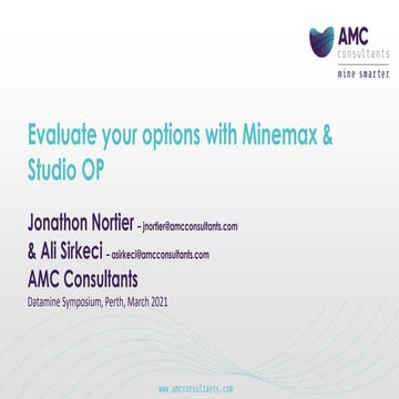 2. Jonathan Nortier and Ali Sirkeci, AMC - Evaluate Your Options with Minemax | PDF