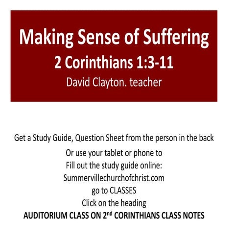 02 making sense of suffering | PPT