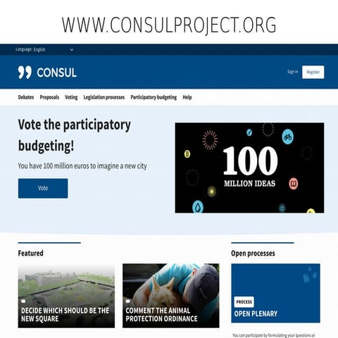 Consul project : improving democracy through digital participation | PPT