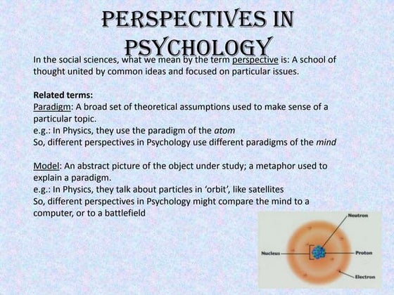 psychological perspectives | PPT | Biological Sciences | Science
