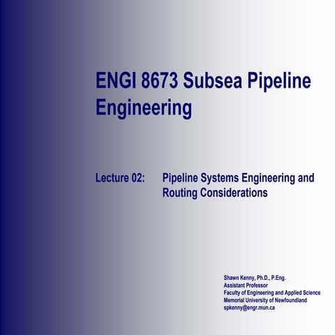 02 pipeline systems engineering and routing considerations | PDF