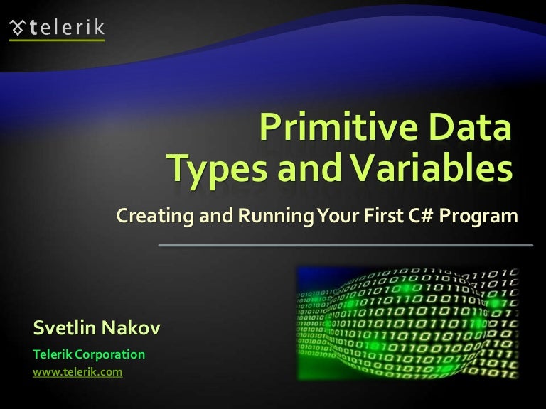 02 Primitive data types and variables