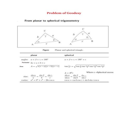 Problem of Geodesy | PDF