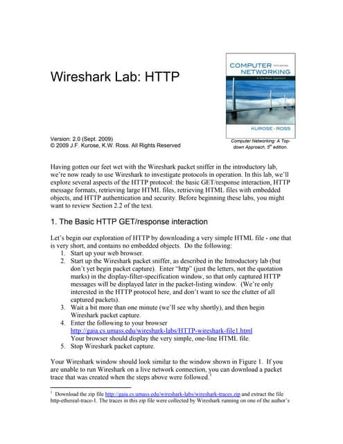 Introduction To Wireshark For Packet Tracker Pdf Computer Networking Computing