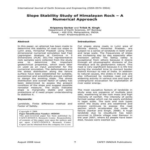 Durability test for rock mass | PPTX