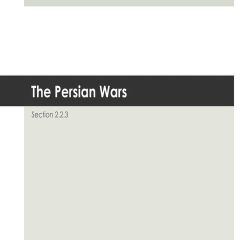 World History The Persian Wars powerpoint | PPTX