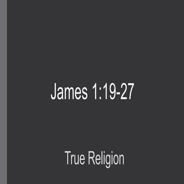 Apostle James on True Faith | PPT