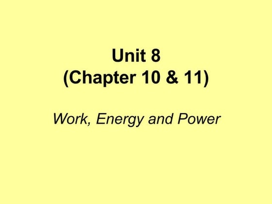 Work,energy and power | PDF