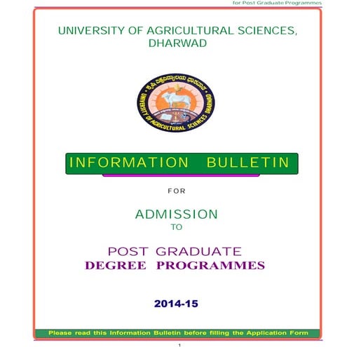 Information Bulletin | PDF | Postgraduate Education | College Education