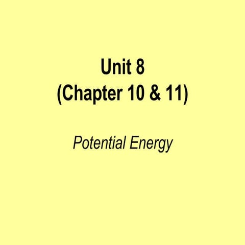 Mechanical energy for 9th grade physics, chapter 6 | PPTX