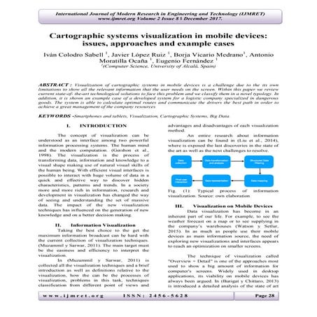 Cartographic systems visualization in mobile devices: issues ...