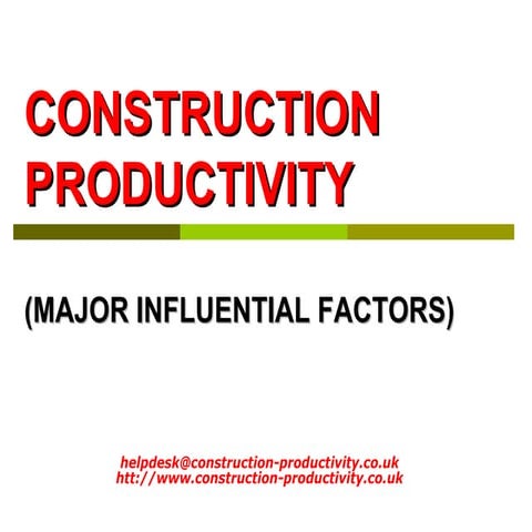 021 Construction Productivity (PART 1) | PPT