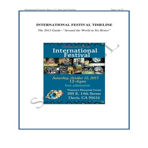 International Festival Event Guide Sample | PDF