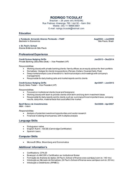 Nicholas Betro resumes | DOC