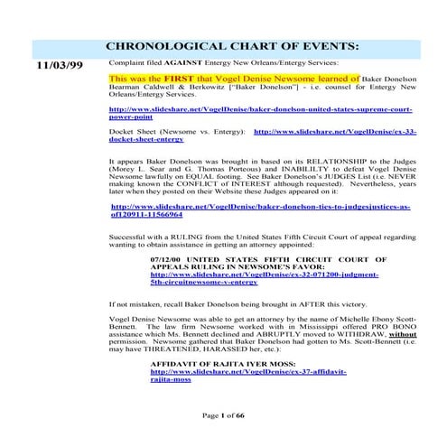 02/16/12 CHRONOLOGICAL CHART OF EVENTS | PDF