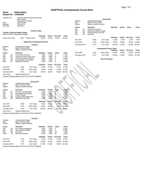 Transcript ASU | PDF
