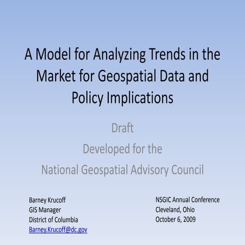 Geospatial Market Model | PPT