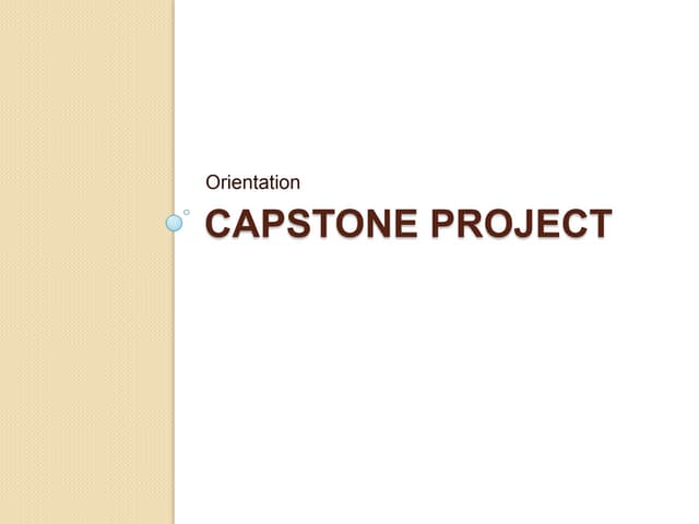 Capstone outline report