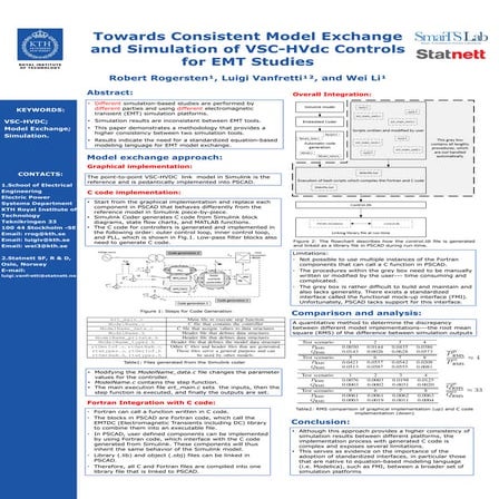 Towards Consistent Model Exchange and Simulation of VSC-HVDC Controls ...