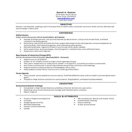 Danny's Resume - 9-5-15 | PDF