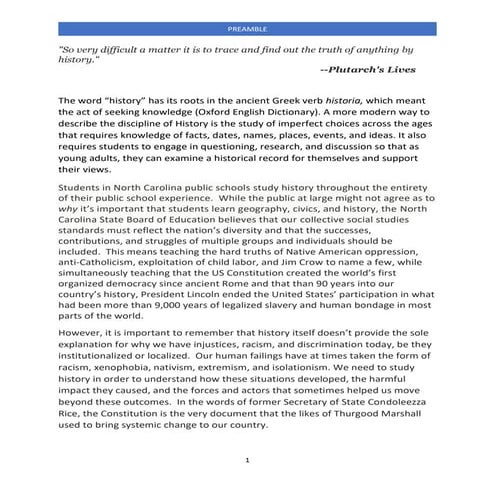 New preamble for Social studies standards | PDF