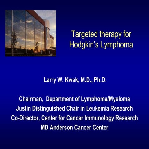 Targeted therapy for Hodgkin’s Lymphoma | PPTX