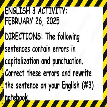rules in capitalization and punctuation. | PPTX