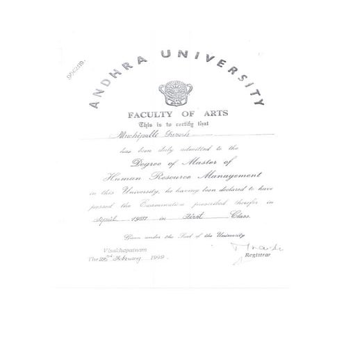 MHRM Certificate | PDF