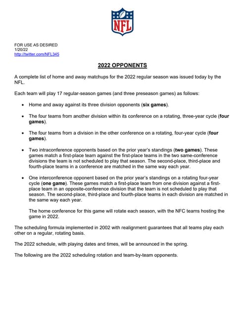 NFL Bye Weeks Schedule 2017 | PDF