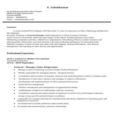 Ashok cv - 2015_ | DOC